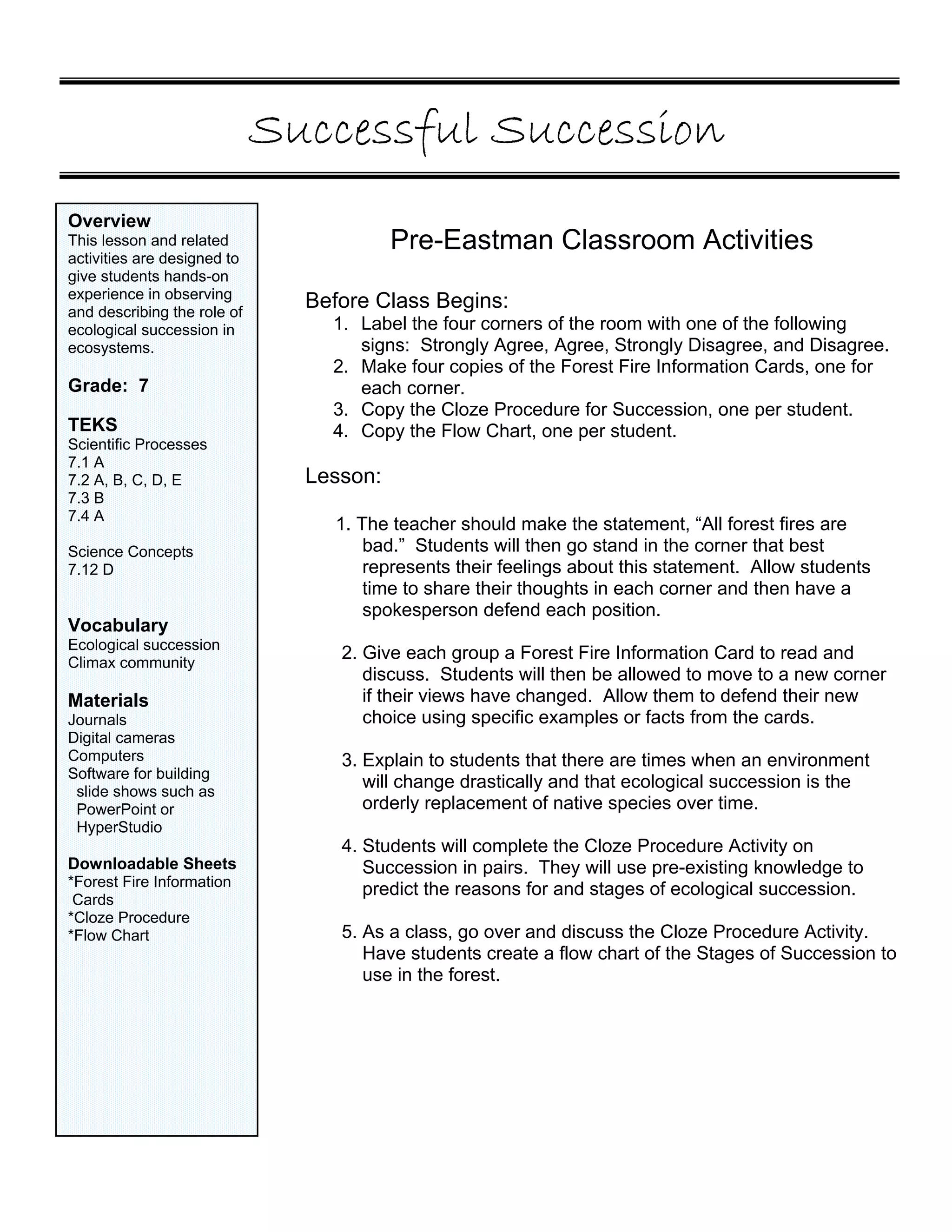 Lesson4,successful succession | PDF