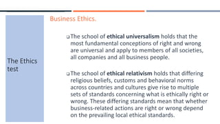 Lesson 4 the ethics test | PPT