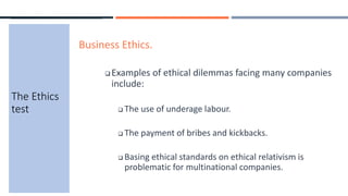 Lesson 4 the ethics test | PPT