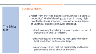 Lesson 4 the ethics test | PPT