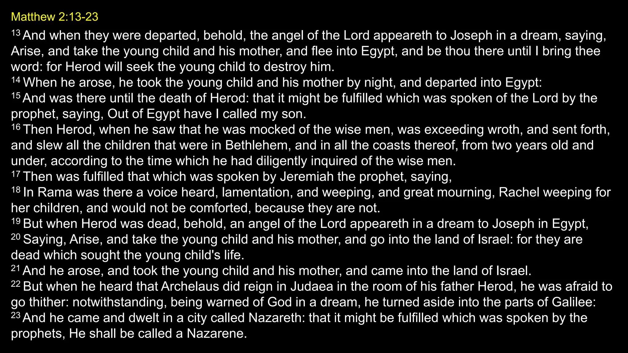 Lesson 4: The Lord will guide and protect you always (Matthew 2:13-23 ...