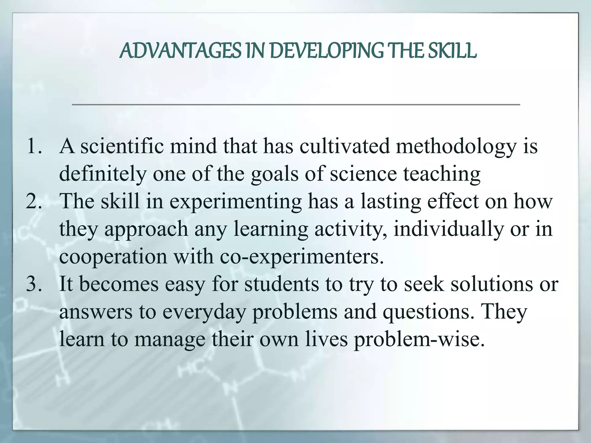 Lesson 4 –the science processes | PPTX