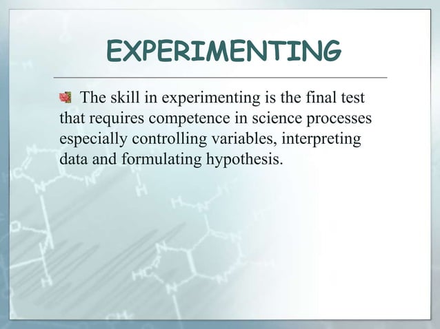 Lesson 4 –the science processes | PPTX | Primary Education | Education