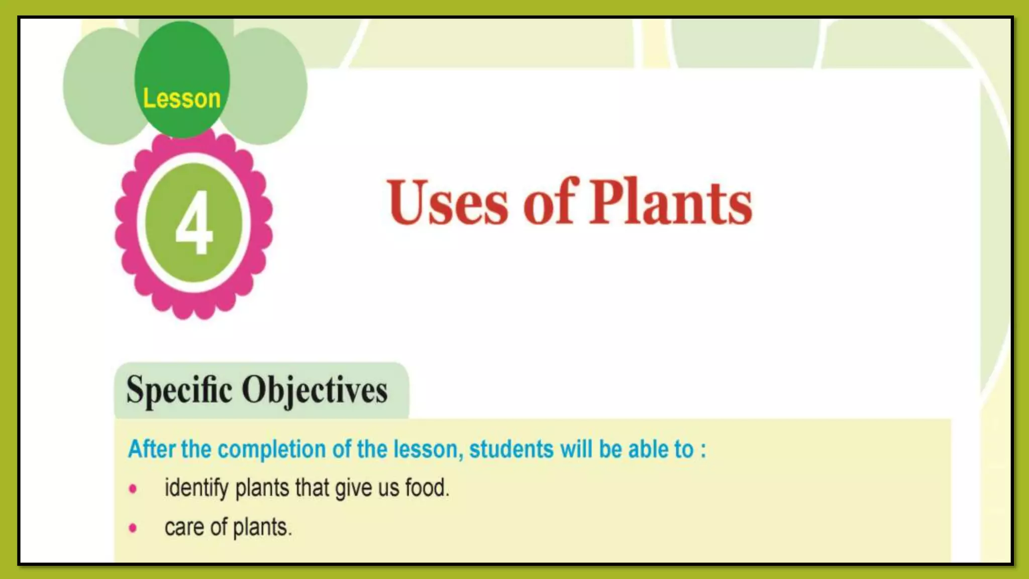 Lesson 4 uses of plants | PPTX | Gardening | Home & Garden