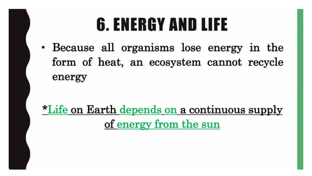 LESSON 4 (WEEK 2).pptx. The Unifying themes of Life | PPTX