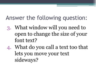 Working with Text | PPTX