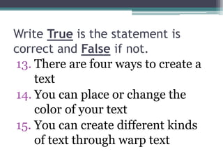 Working with Text | PPT