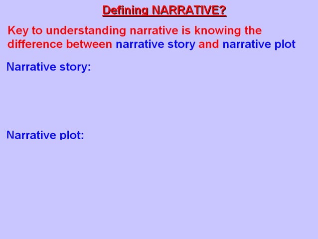 Introduction to Narrative Theory | PPT