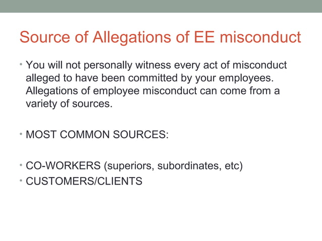 Conducting Employee Investigations | PPT