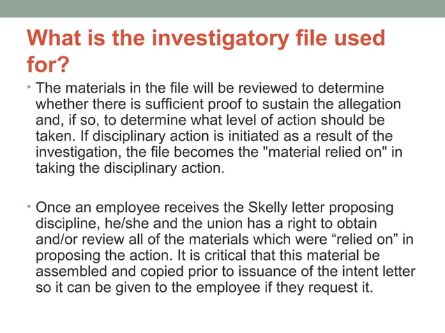 Conducting Employee Investigations | PPT