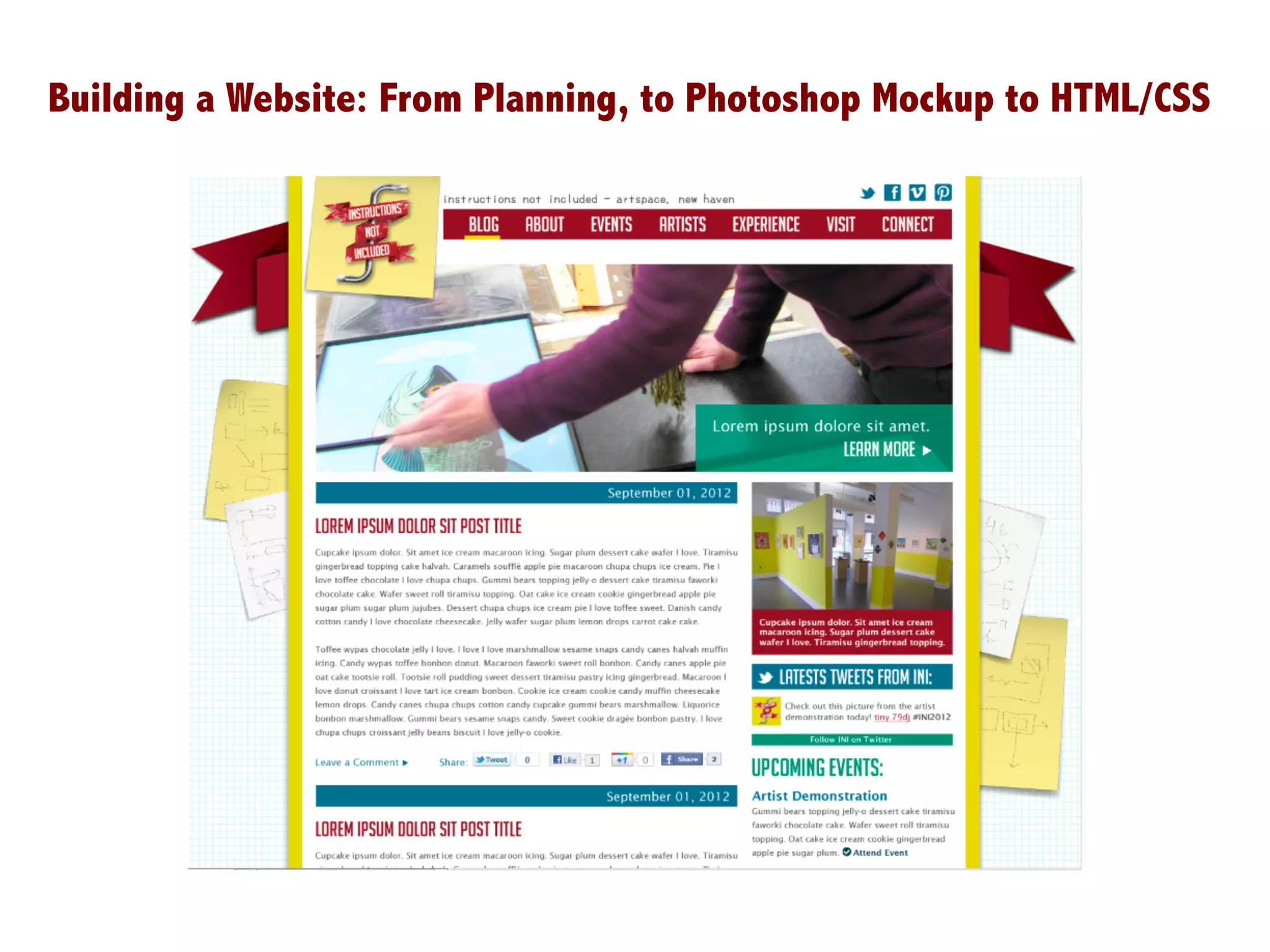 Building a Website from Planning to Photoshop Mockup to HTML/CSS | PPT