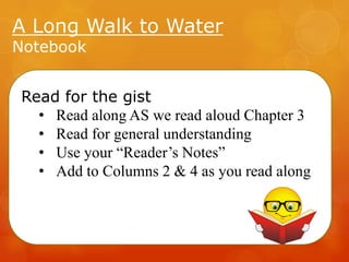 A Long Walk to Water - Lssn 5 | PPTX
