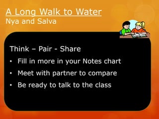 A Long Walk to Water - Lssn 5 | PPTX