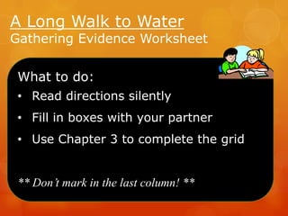 A Long Walk to Water - Lssn 5 | PPTX