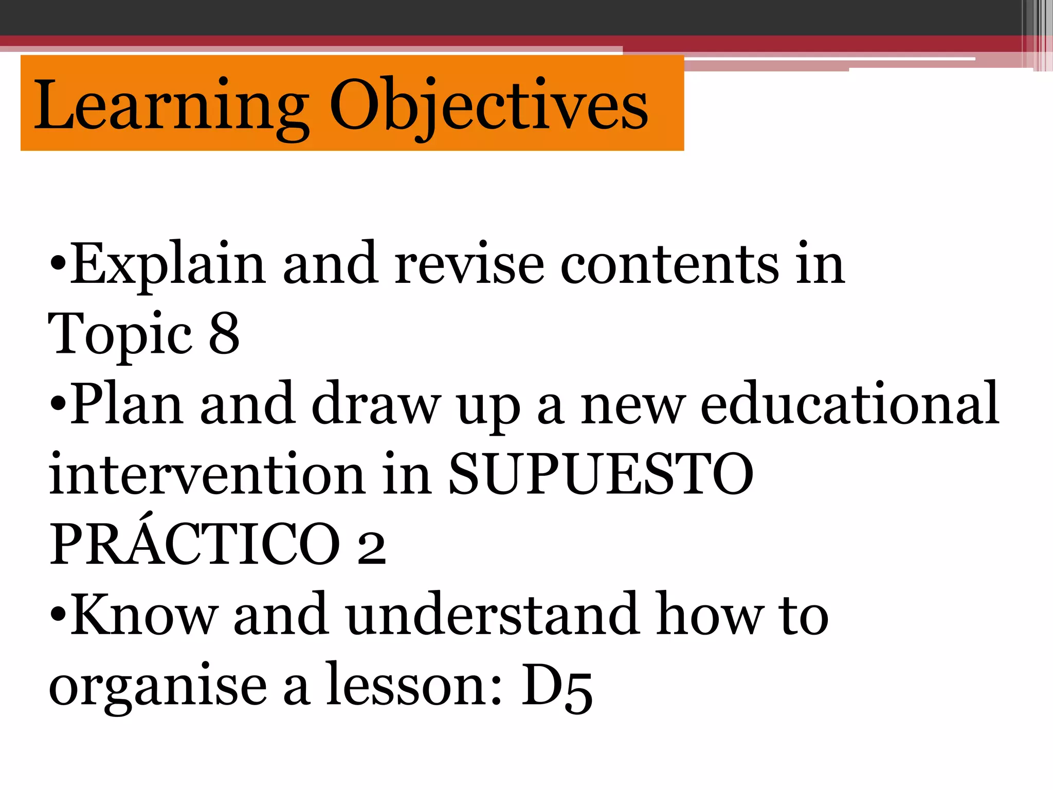 PSP Oposiciones 2015- Lesson 5 | PPTX | Educational Assessment | Education