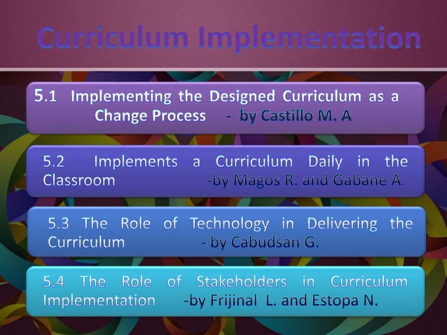 IMPLEMENTING THE CURRICULUM AS A CHANGE PROCESS | PPTX | Education