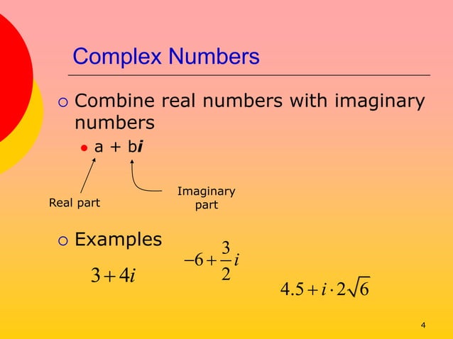 Lesson5.1 complexnumbers | PPT