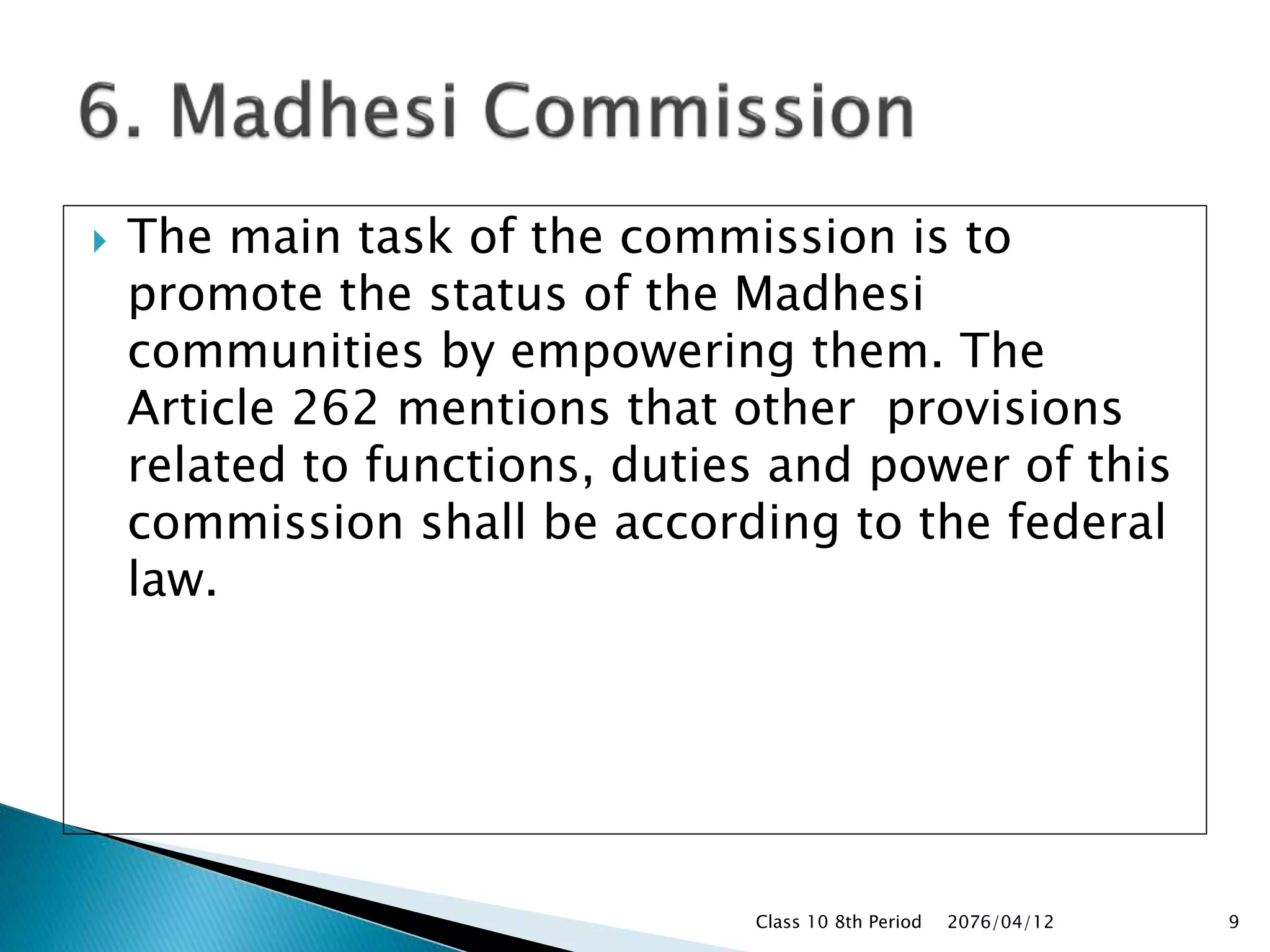 Lesson 5.5 (ten social) Constitutional Commissions | PPT