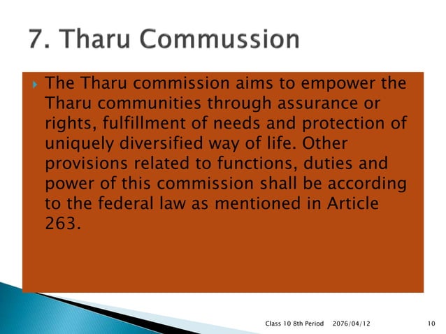 Lesson 5.5 (ten social) Constitutional Commissions | PPT