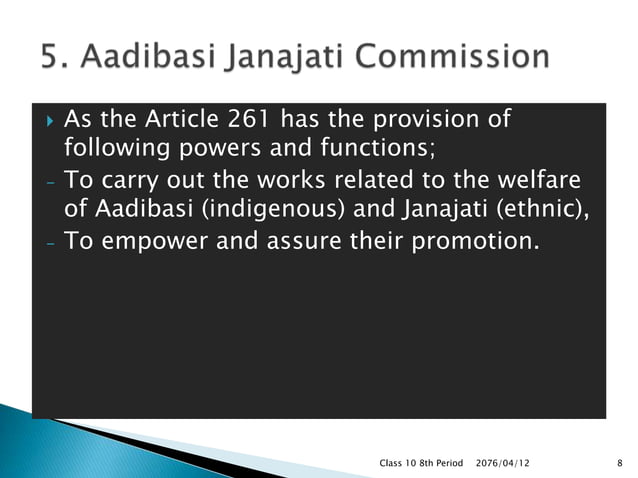 Lesson 5.5 (ten social) Constitutional Commissions | PPT