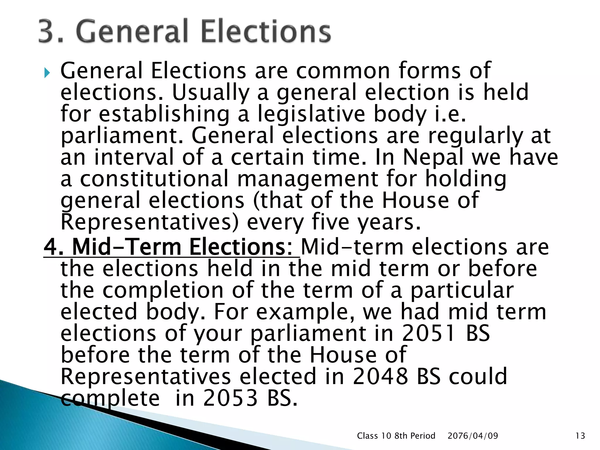 Lesson 5.7 (ten social) Election Process | PPT