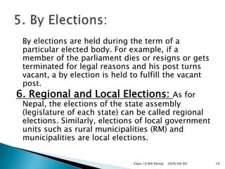 Lesson 5.7 (ten social) Election Process | PPTX