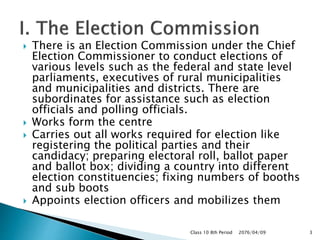 Lesson 5.7 (ten social) Election Process | PPT
