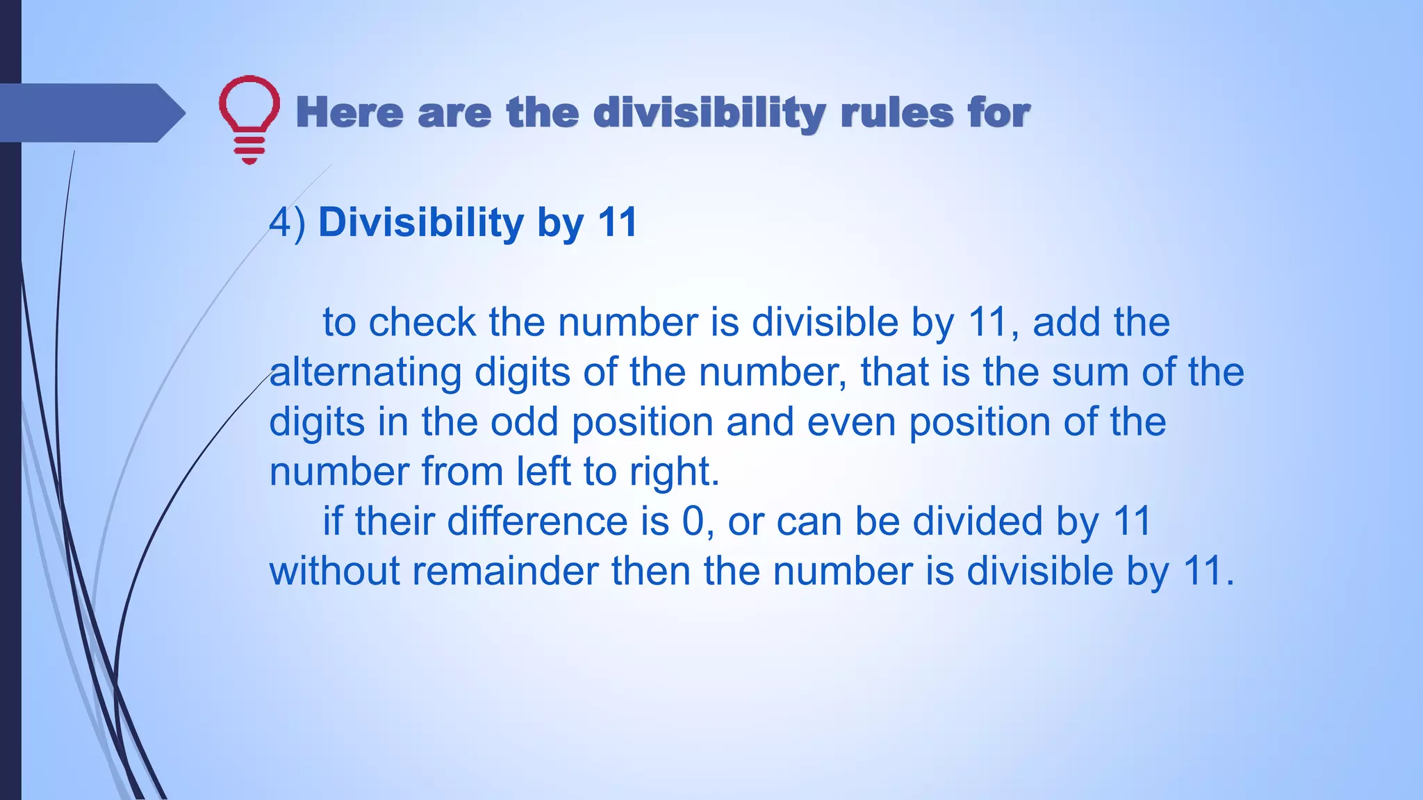 Lesson 5 Divisibility By 4 8 11 And 12 Ppt
