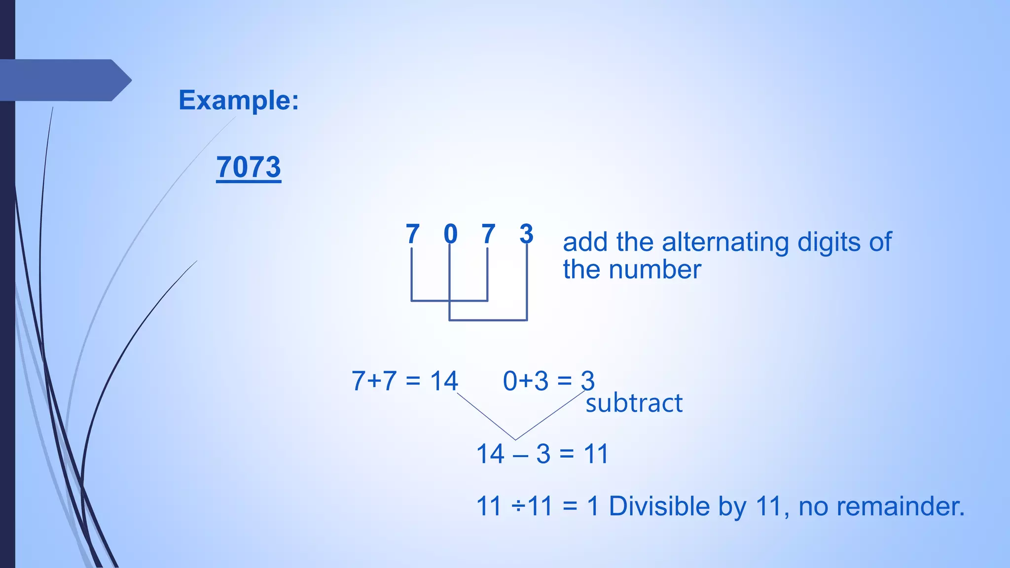 Lesson 5. divisibility by 4,8,11 and 12 | PPTX