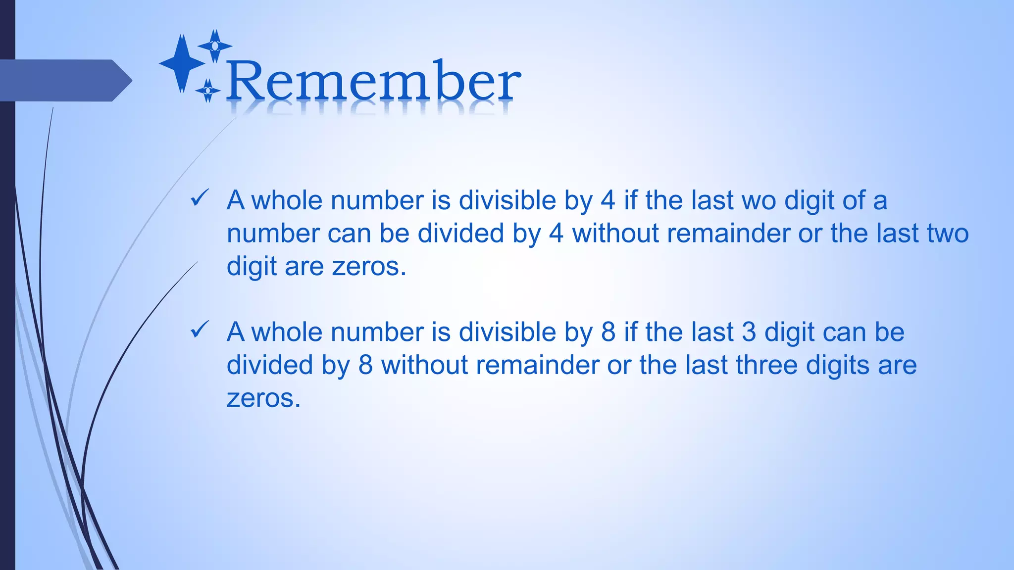 Lesson 5. divisibility by 4,8,11 and 12 | PPTX