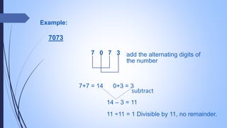 Lesson 5. divisibility by 4,8,11 and 12 | PPTX