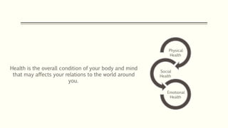 Lesson 5 physcial emotional and health social | PPTX