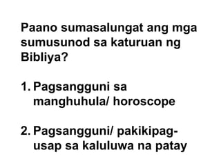 Ano ang sinasabi ng Bibliya tungkol sa astrolohiya, itim na sining, mahika, etc? | PPT