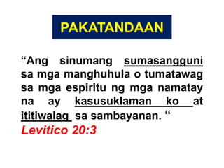 Ano ang sinasabi ng Bibliya tungkol sa astrolohiya, itim na sining ...
