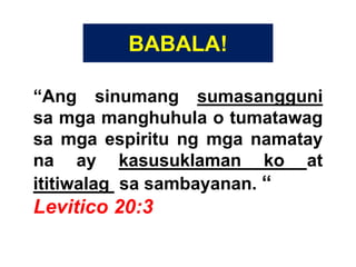 Ano ang sinasabi ng Bibliya tungkol sa astrolohiya, itim na sining, mahika, etc? | PPT