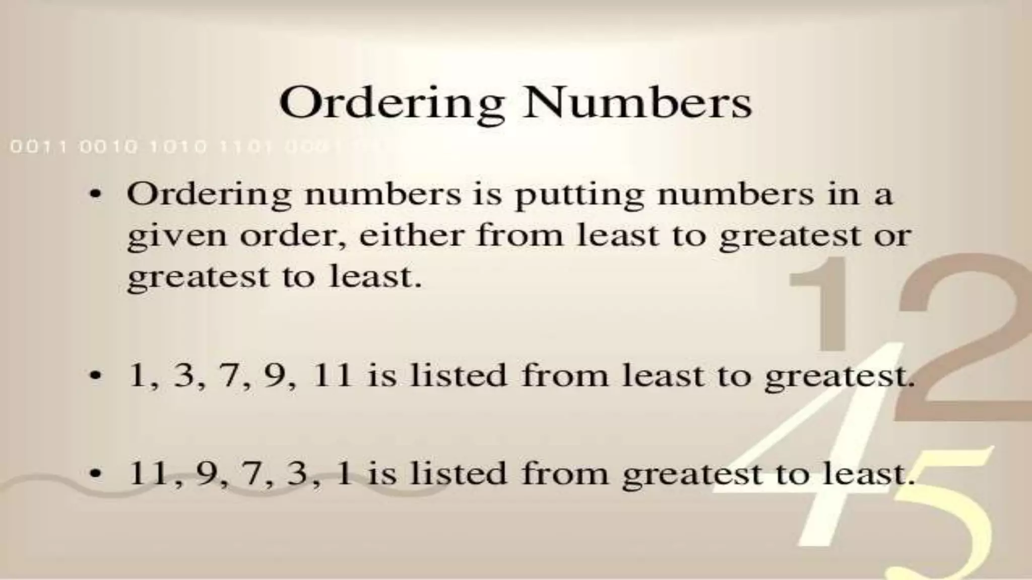 Comparing and Ordering Numbers | PPTX