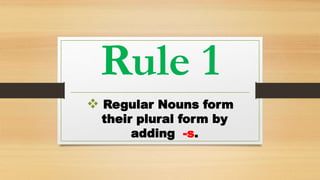 Singular and Plural Form of Regular and Irregular Nouns | PPTX