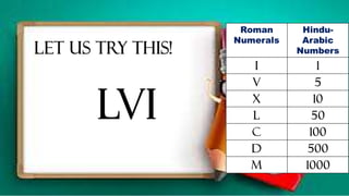 Roman Numerals | PPT