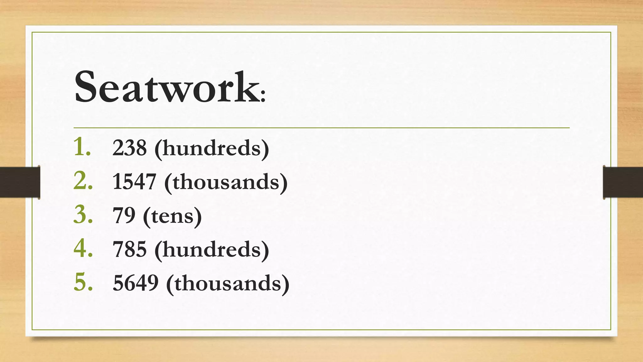 Rounding Off Numbers to the Nearest, Tens, Hundreds, and Thousands | PPTX