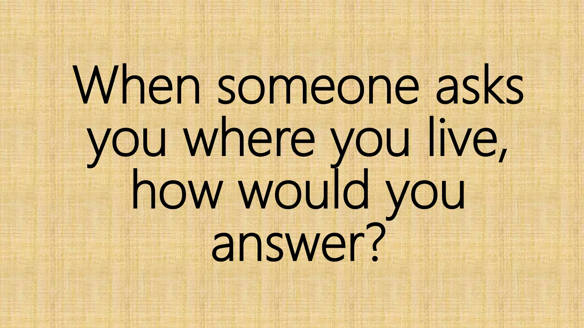 LIVE IN, LIVE ON, LIVE AT | PPTX