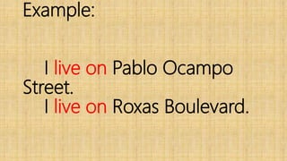 LIVE IN, LIVE ON, LIVE AT | PPTX