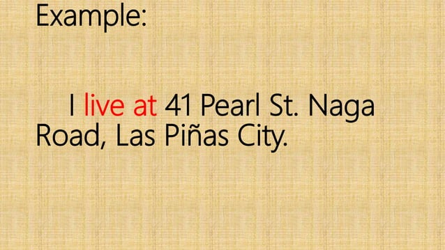 LIVE IN, LIVE ON, LIVE AT | PPTX