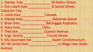 LIVE IN, LIVE ON, LIVE AT | PPTX