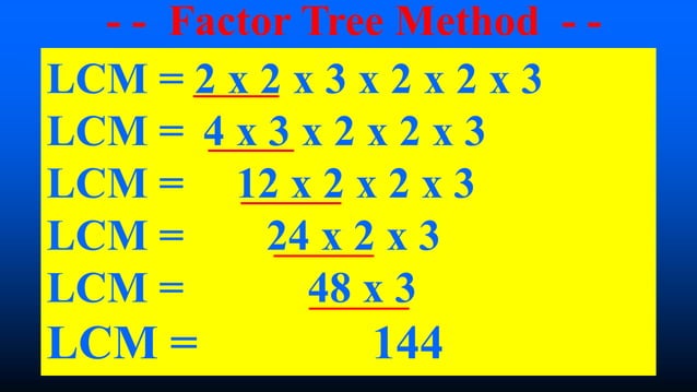 GREATEST COMMON FACTOR AND LEAST COMMON MULTIPLE | PPTX