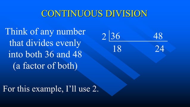 GREATEST COMMON FACTOR AND LEAST COMMON MULTIPLE | PPTX