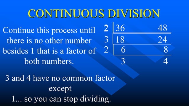 GREATEST COMMON FACTOR AND LEAST COMMON MULTIPLE | PPTX
