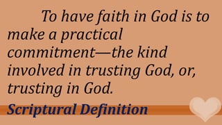 Strengthening Faith In God | PPTX