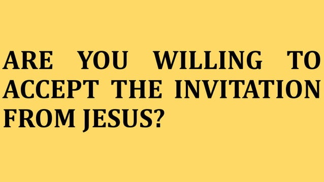 INVITATION from Jesus | PPT