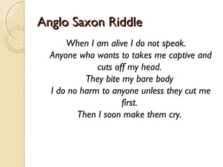 Lesson 5 - Anglo-saxon culture | PPT