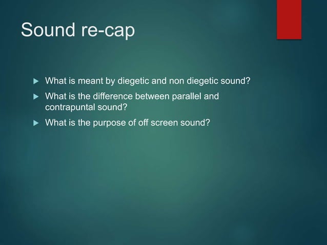 Media Language Lesson 5 - audio codes | PPTX | Musicals | Genres